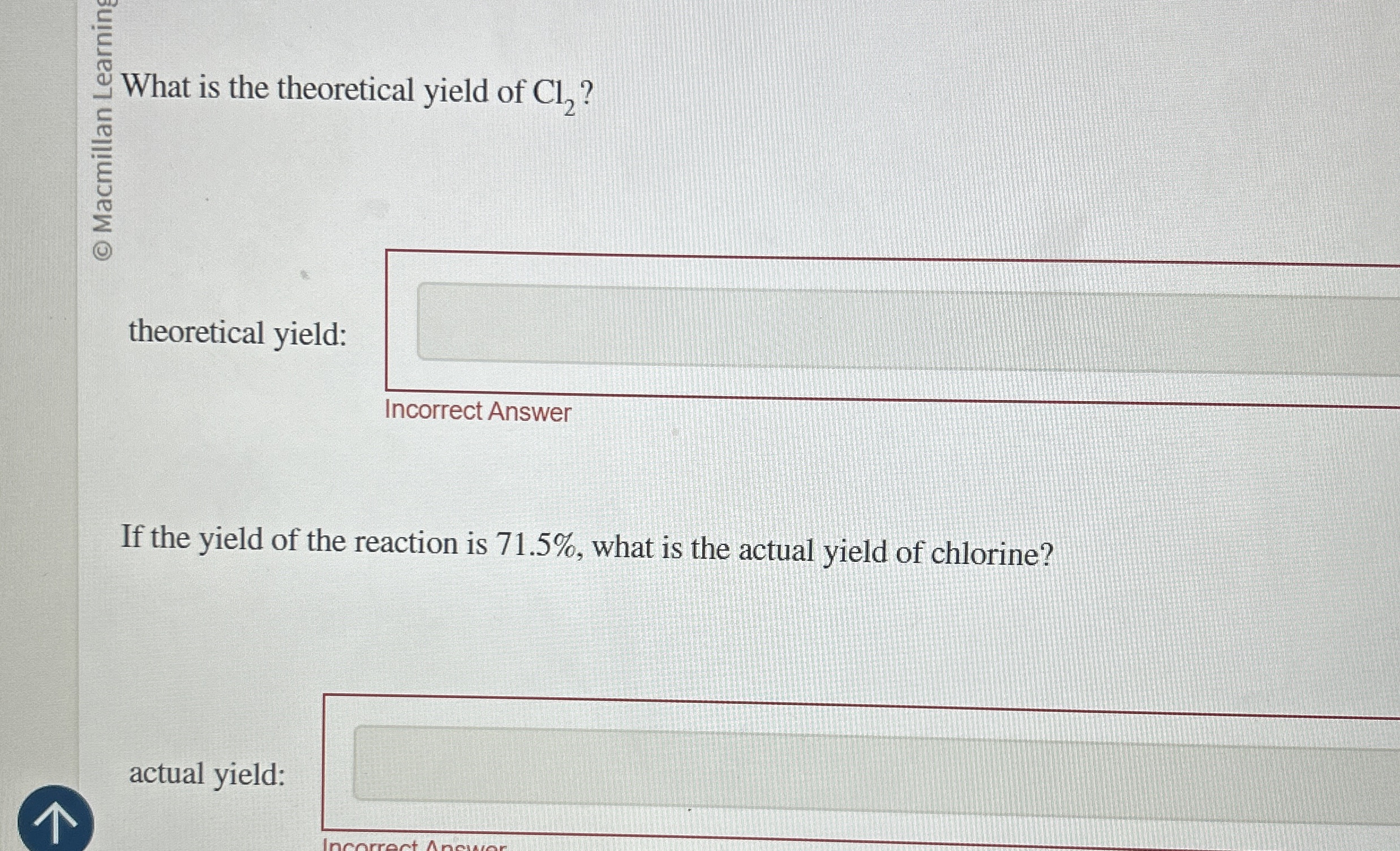 Solved What is the theoretical yield of Cl2 ?theoretical | Chegg.com