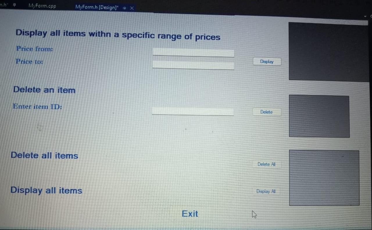 Solved write a Graphical User Interface code in C++ for the | Chegg.com