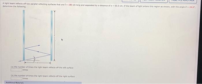 Solved (a) Ihe number of tires the ligt beam reflexis off | Chegg.com