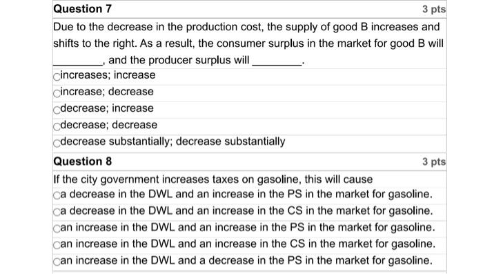 Solved Due to the decrease in the production cost, the | Chegg.com