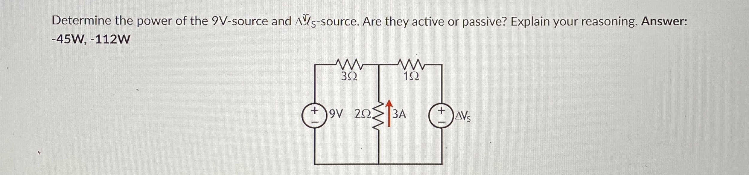 Solved How to solve Determine the power of the 9 ﻿V -source | Chegg.com