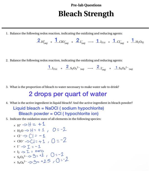 Solved Results EXPERIMENT Bleach Strength Trlal titration | Chegg.com