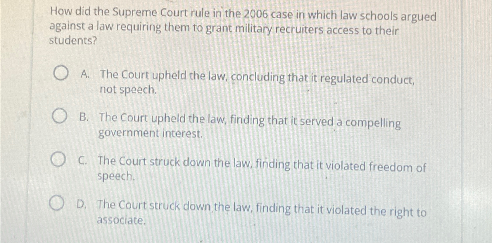 Solved How did the Supreme Court rule in the 2006 ﻿case in | Chegg.com