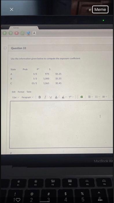 Solved Use the information given below to comute the | Chegg.com