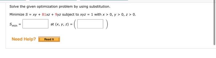 Solved Solve the given optimization problem by using | Chegg.com