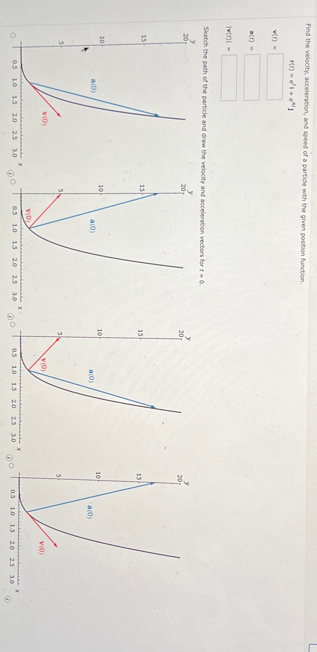 Solved Find the velocity, acceleration, and speed of a | Chegg.com