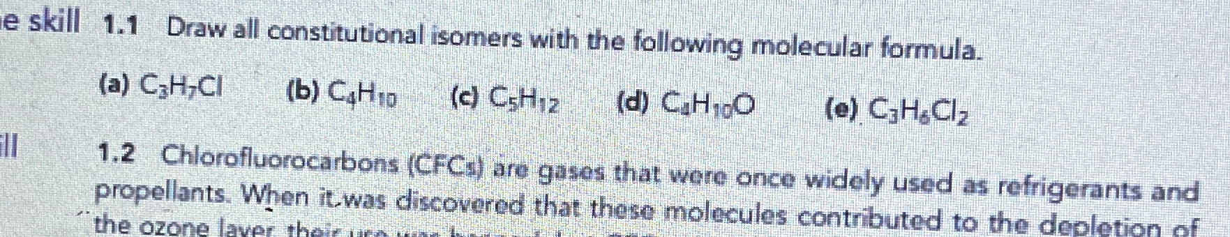 Solved e skill 1.1 ﻿Draw all constitutional isomers with the | Chegg.com