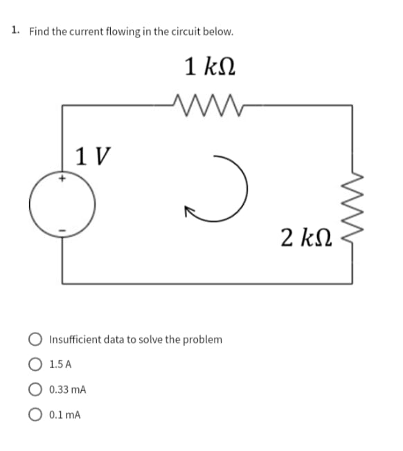 Solved Find the current flowing in the circuit | Chegg.com