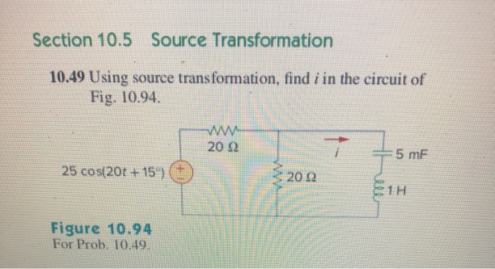 Solved Section 105 Source Transformation 1049 Using Source 6074