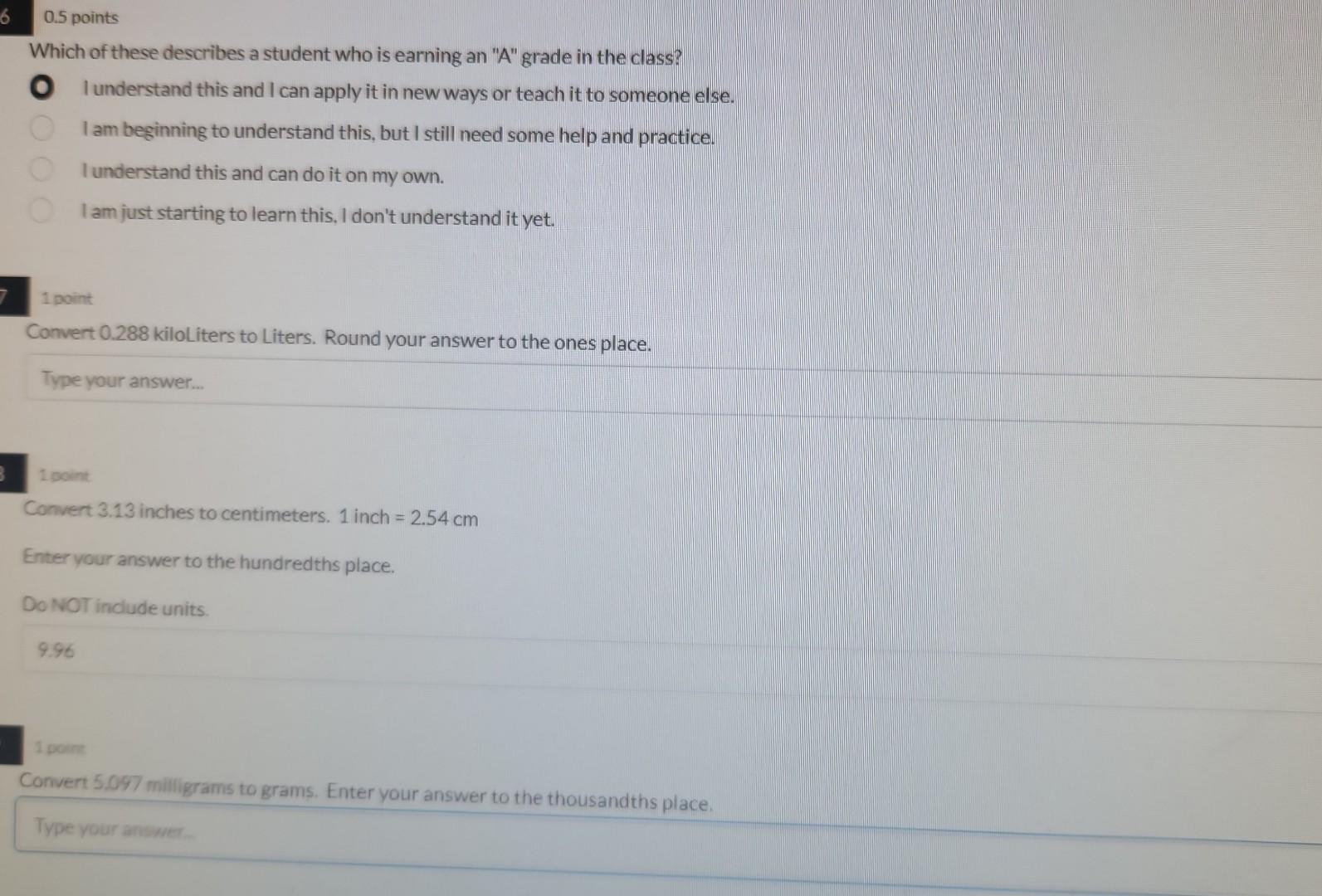 Solved Which of these describes a student who is earning an | Chegg.com