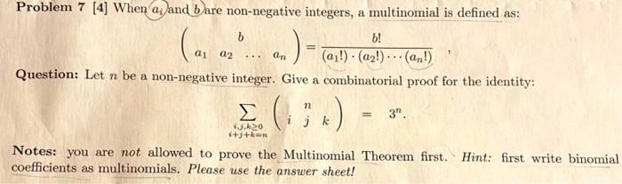 Solved combinatorial proof. question is asking what is the | Chegg.com