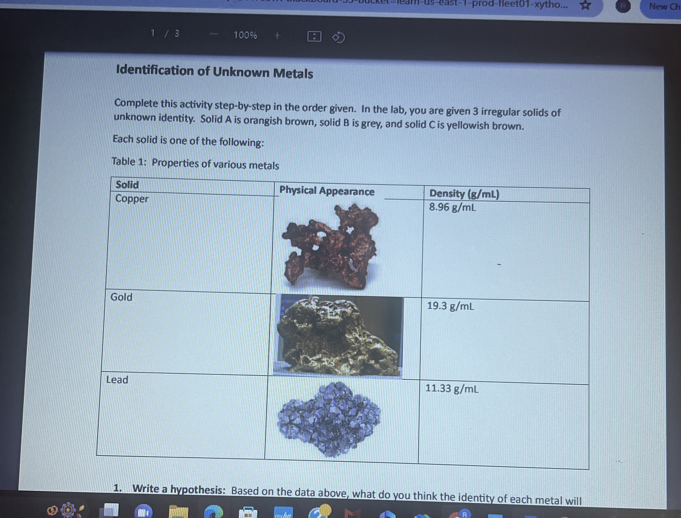 Solved Identification of Unknown MetalsComplete this | Chegg.com