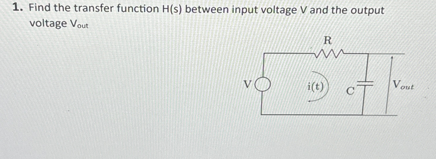Solved Find the transfer function H(s) ﻿between input | Chegg.com