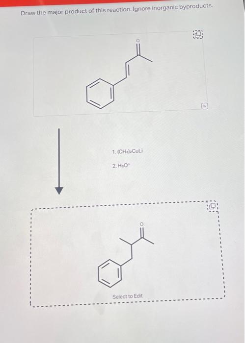 Solved Draw the major product of this reaction. Ignore | Chegg.com
