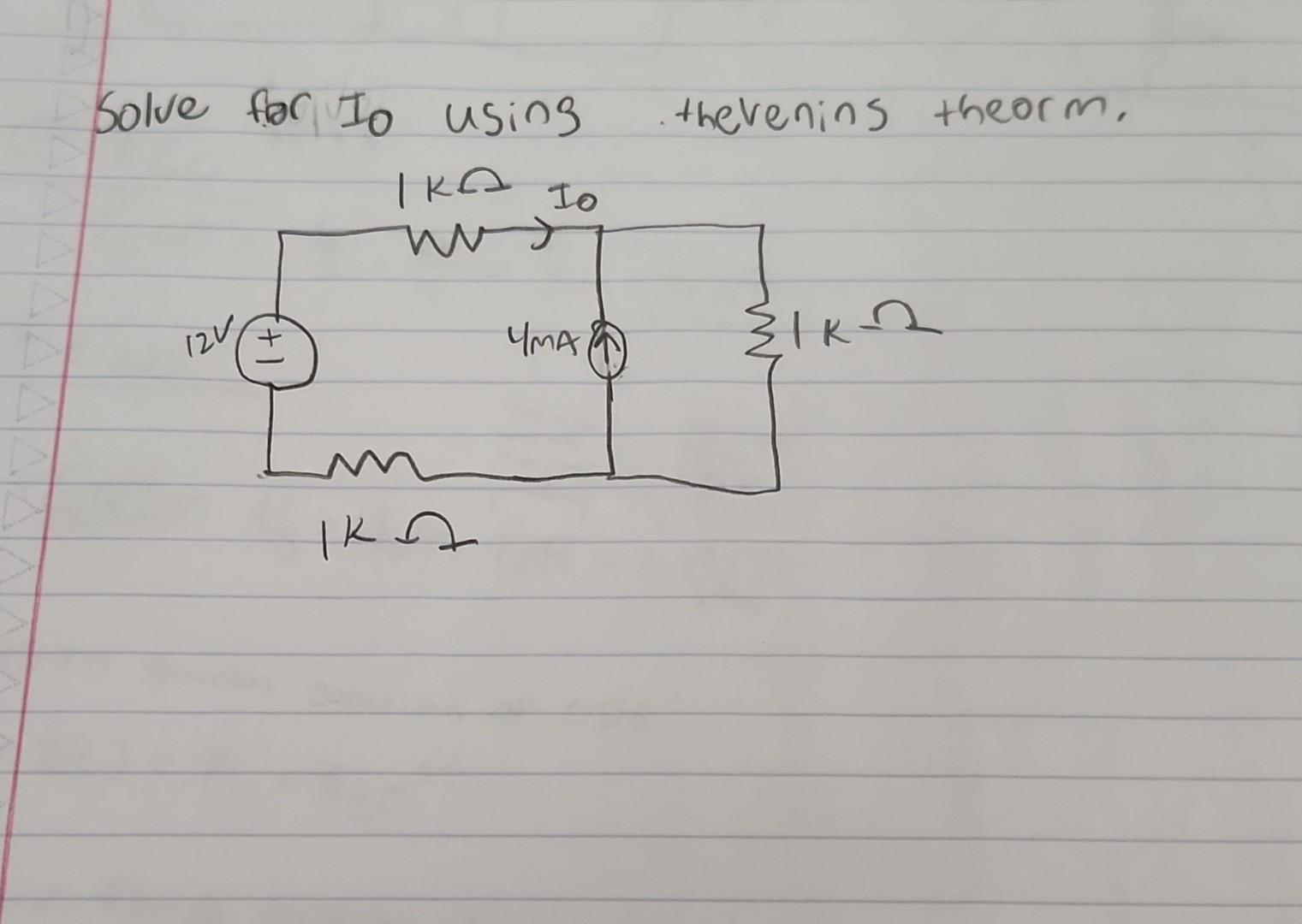 Solved Solve for Io using thevenins theorm, | Chegg.com