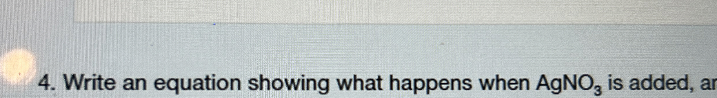 Solved Write an equation showing what happens when AgNO3 ﻿is | Chegg.com