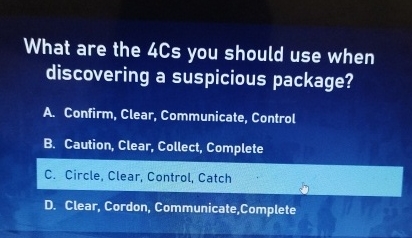 Solved What are the 4Cs ﻿you should use when discovering a | Chegg.com