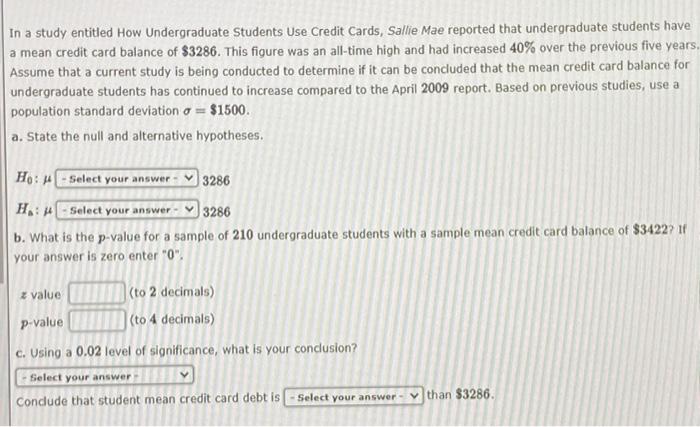 Solved In a study entitled How Undergraduate Students Use | Chegg.com