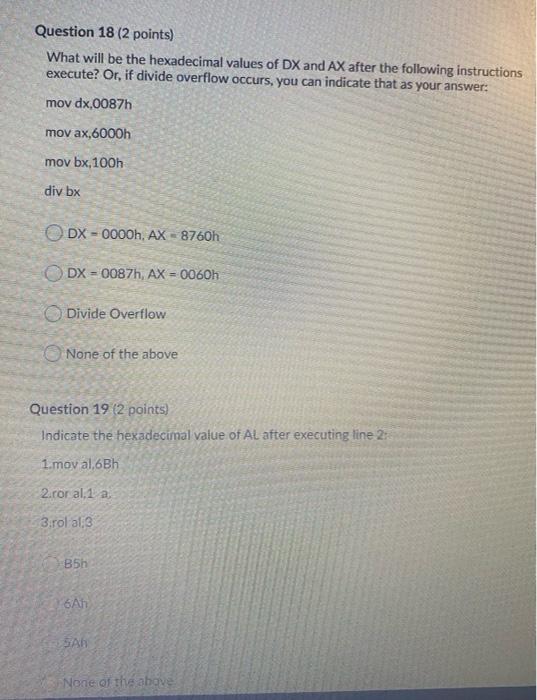 Solved Question 17 (2 points) Implement the following | Chegg.com