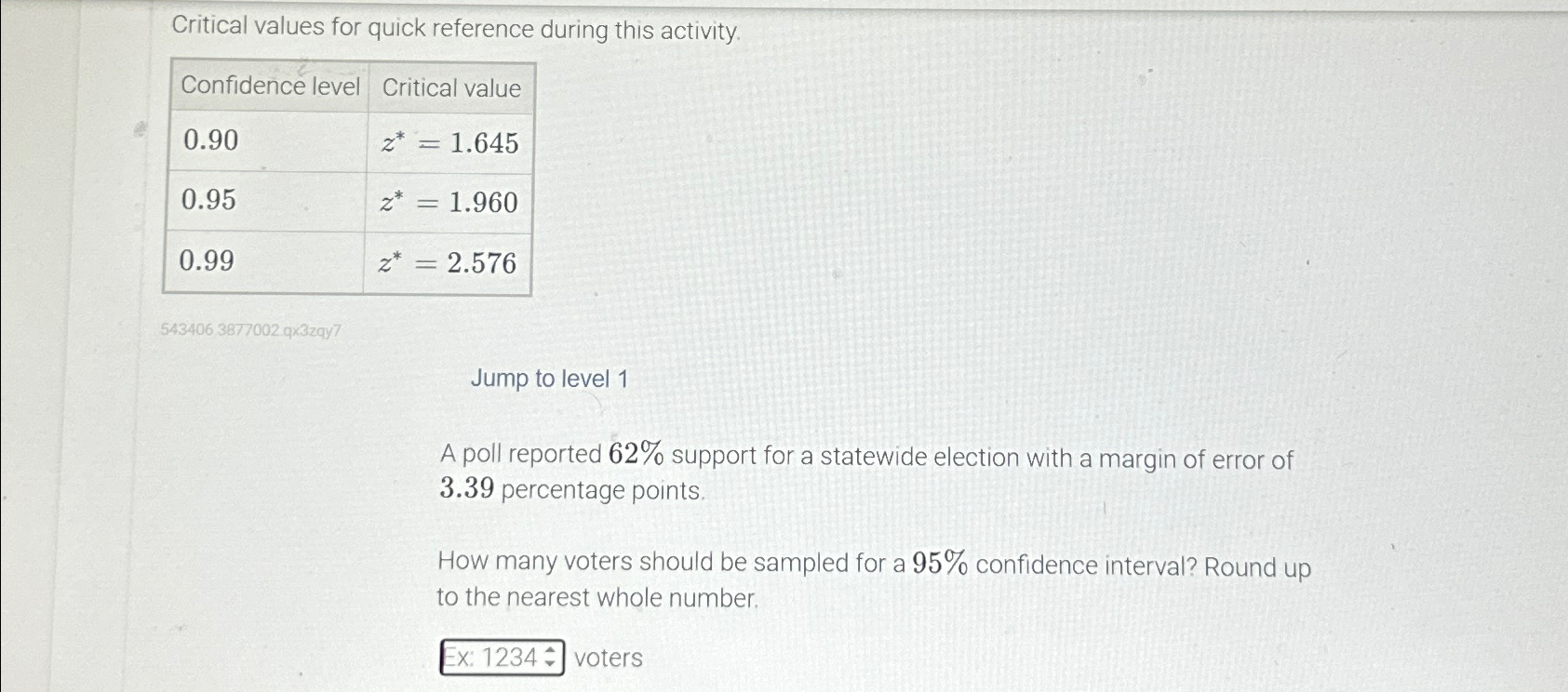 Solved Critical values for quick reference during this | Chegg.com