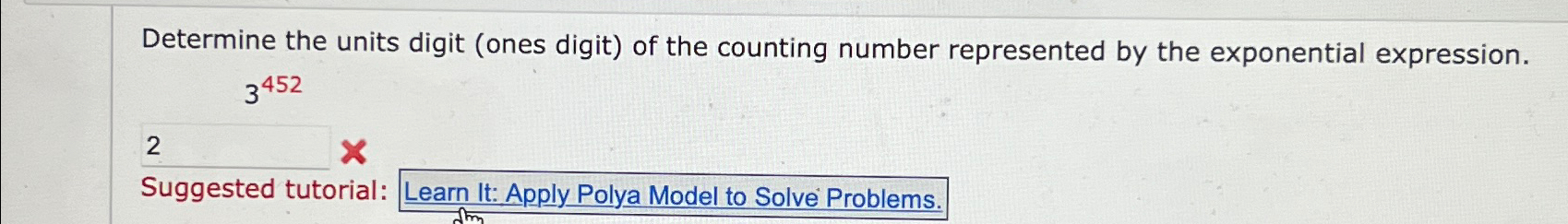 Solved Determine the units digit (ones digit) ﻿of the | Chegg.com