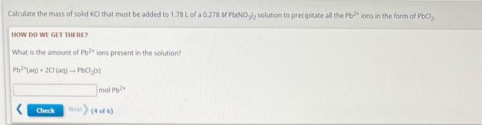 Solved Calculate the mass of solid KCl that must be added to | Chegg.com