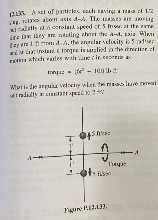 Solved 12.133. A set of particles, each having a mass of ( 1 | Chegg.com