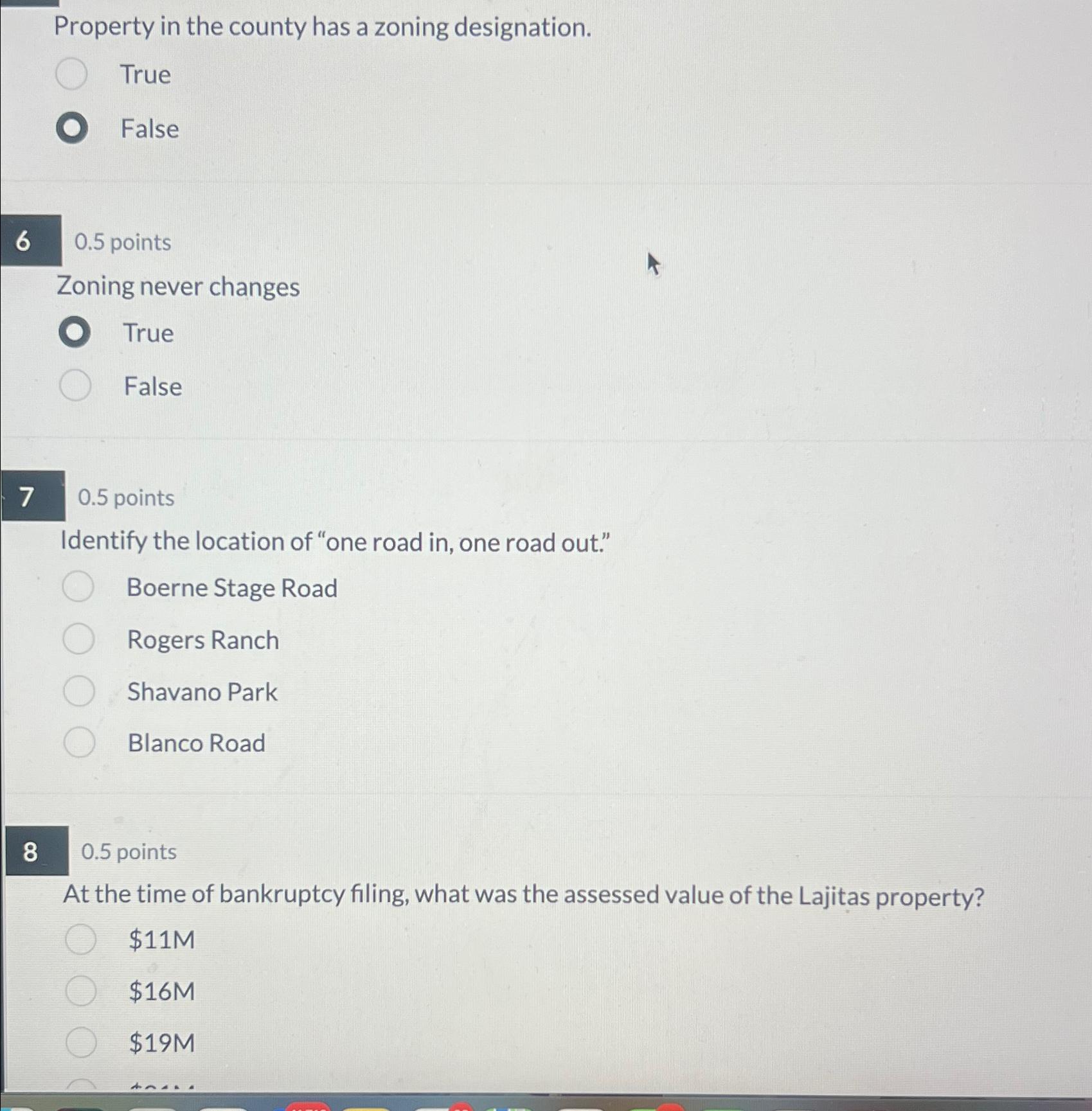 Solved Property in the county has a zoning | Chegg.com