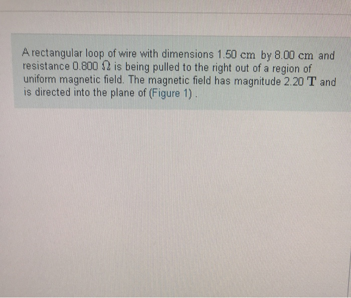 Solved A rectangular loop of wire with dimensions 1.50 cm by | Chegg.com