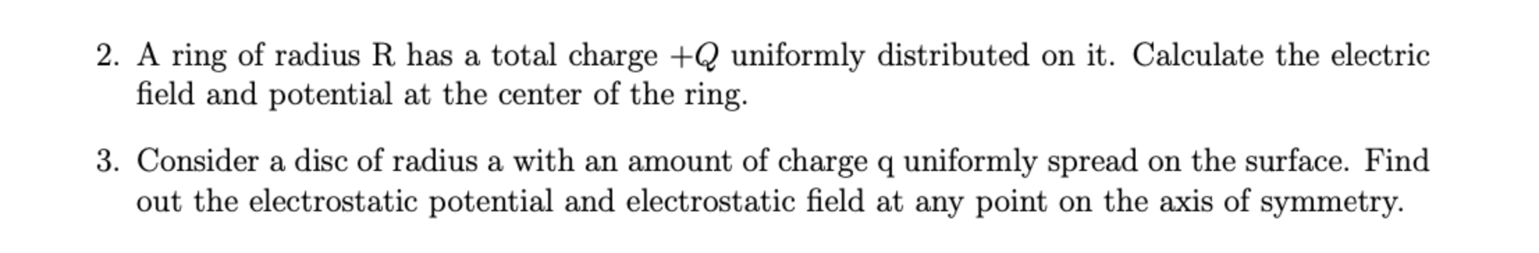 Solved A ring of radius R ﻿has a total charge +Q ﻿uniformly | Chegg.com
