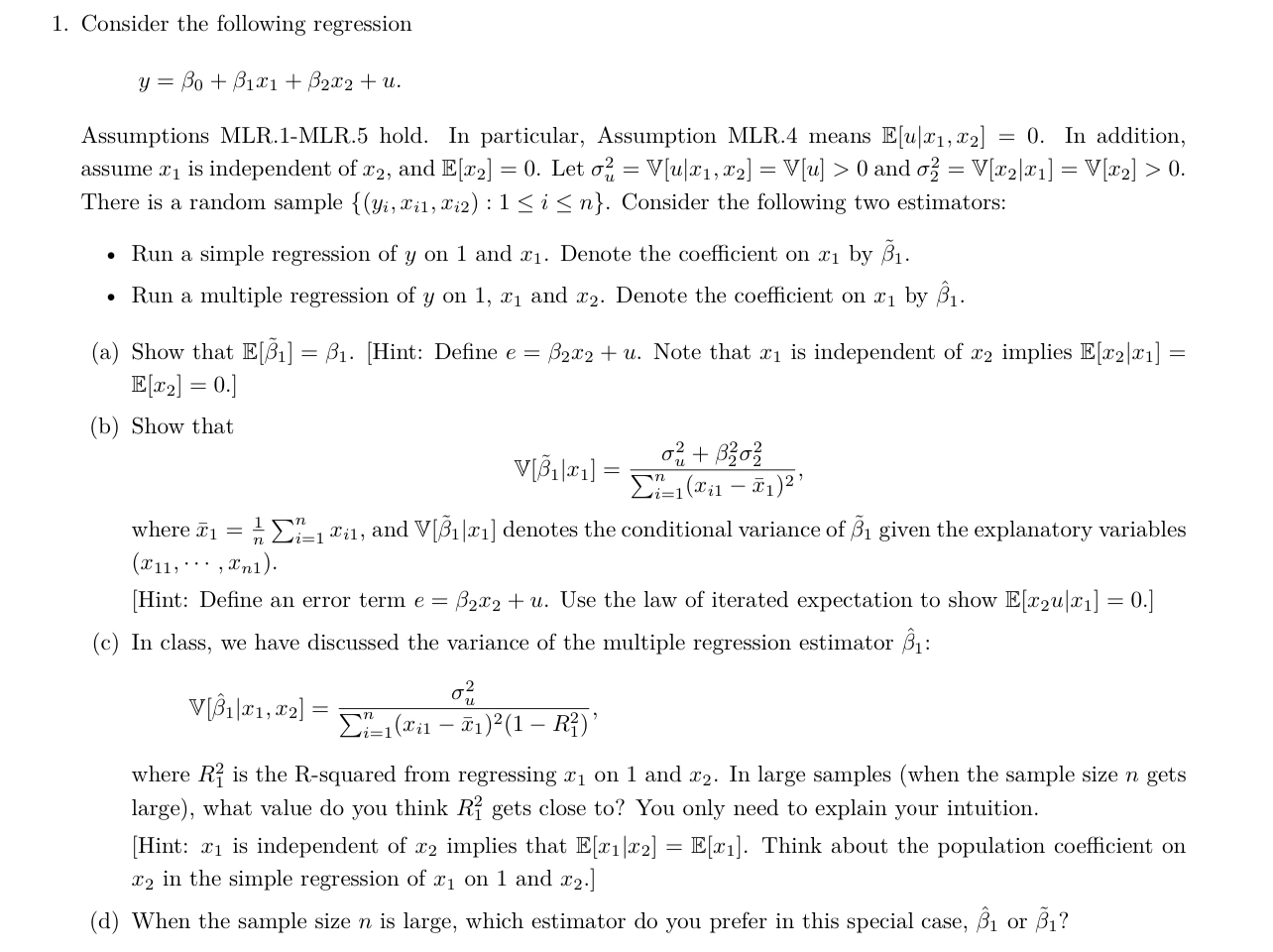 Solved Consider the following | Chegg.com
