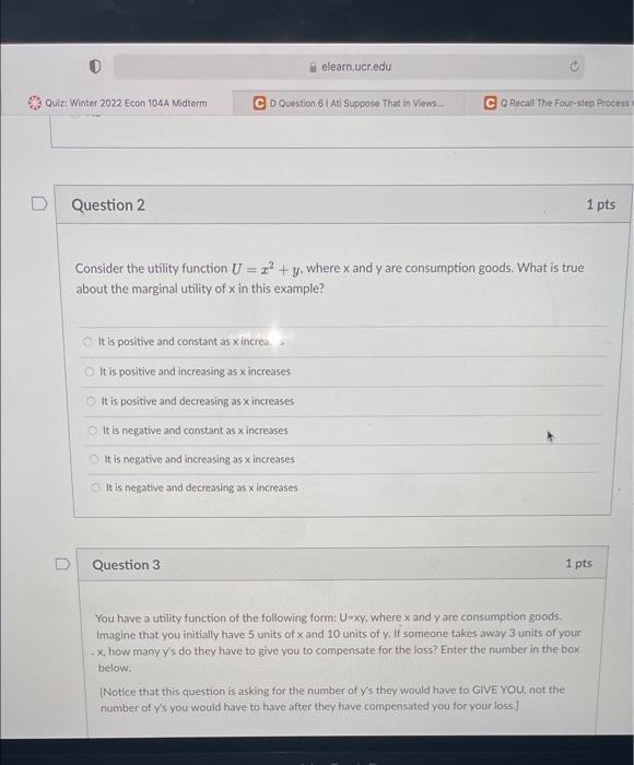 Solved elearn.uc.edu Quiz: Winter 2022 Econ 104A Midterm C D | Chegg.com