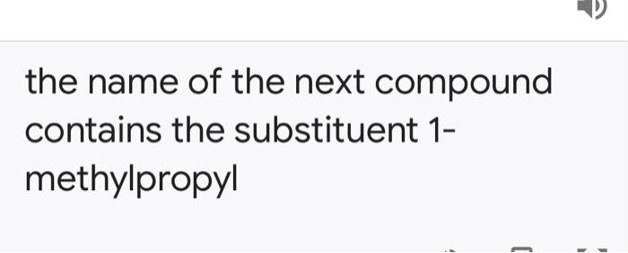 Solved (Presencial) El nombre del siguiente compuesto | Chegg.com