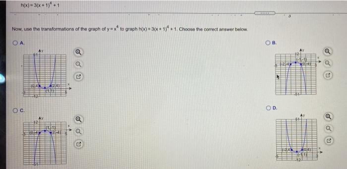 Solved Use transformations of the graph of y=x* to graph the | Chegg.com