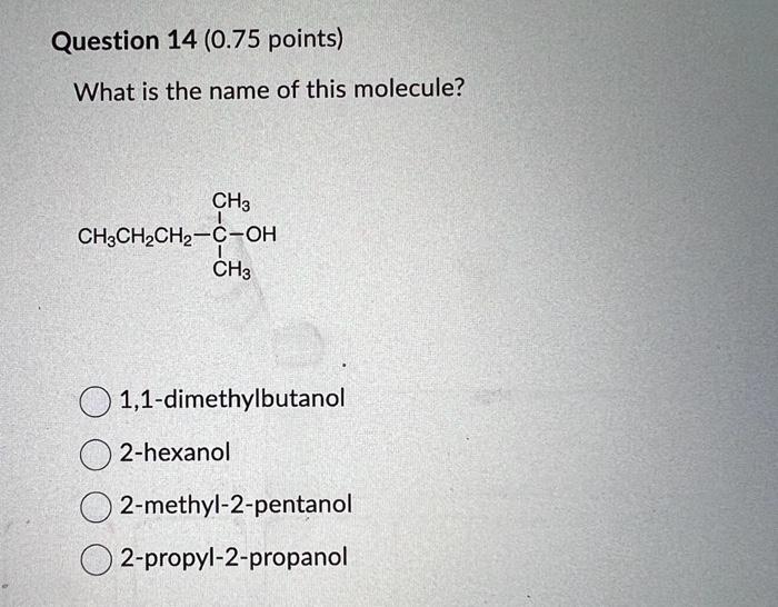 Solved Question 11 ( 0.5 points) Classify this alcohol | Chegg.com Solved Question 11 ( 0.5 points) Classify this alcohol | Chegg.com