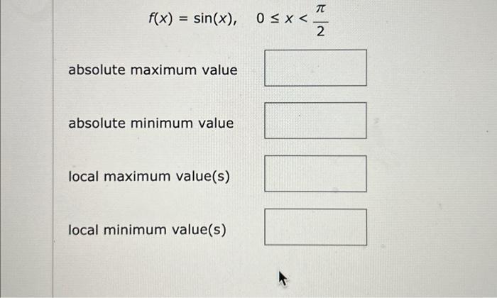 Solved f(x)=sin(x),0≤x
