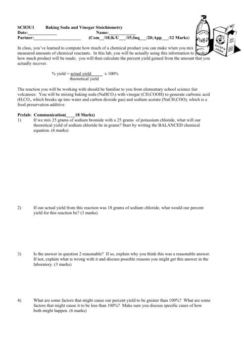 Solved 0 w ON SCHJUI Baking Soda and Vinegar Stoichiometry | Chegg.com