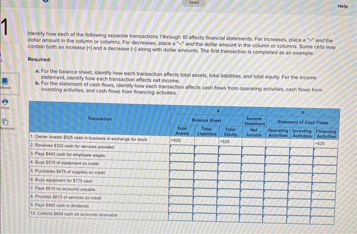 Identify how each of the following separate | Chegg.com