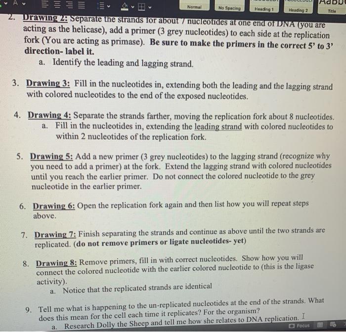 Title S Chapter 9 DNA Replication Cartoon Strip The | Chegg.com