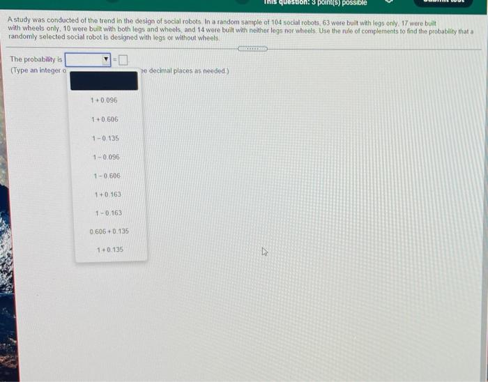 Solved quesuon: 3 point(5) possible A study was conducted of | Chegg.com Solved quesuon: 3 point(5) possible A study was conducted of | Chegg.com