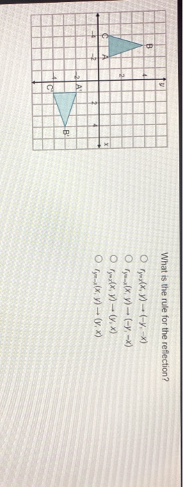 Solved B What is the rule for the reflection? Oryx(x, y) + | Chegg.com