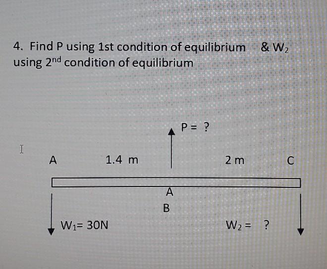 Solved 4. Find P using 1st condition of equilibrium & W2 | Chegg.com