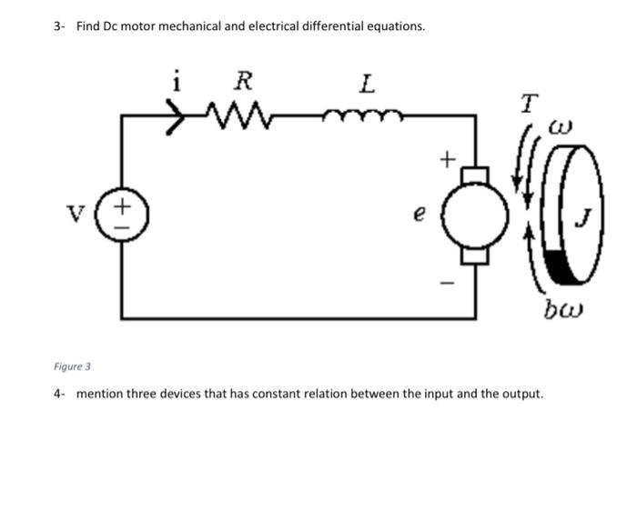 Solved 3- Find Dc motor mechanical and electrical | Chegg.com