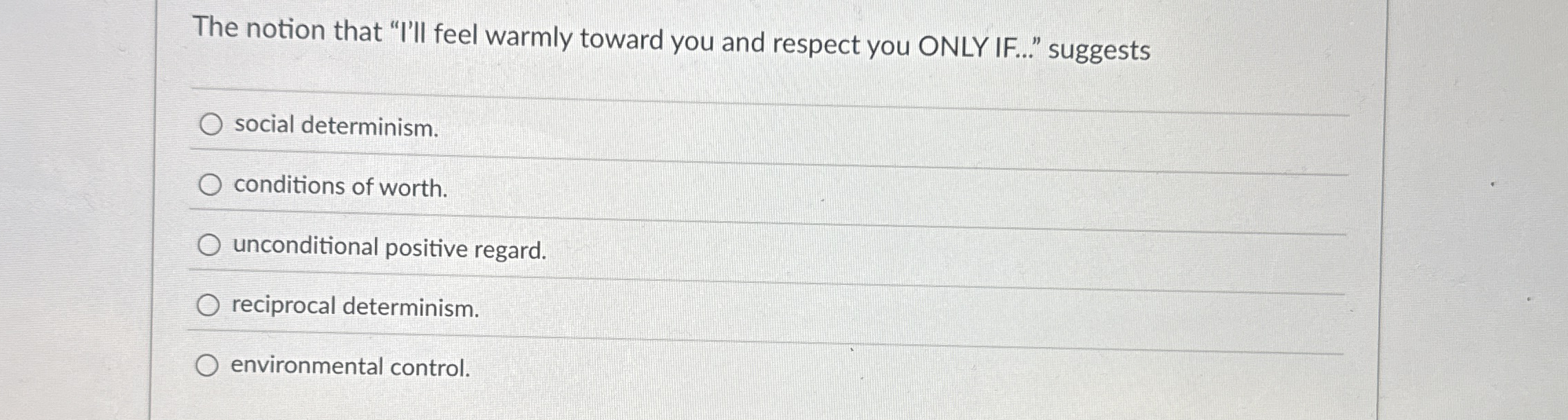 Solved The notion that "I'll feel warmly toward you and | Chegg.com