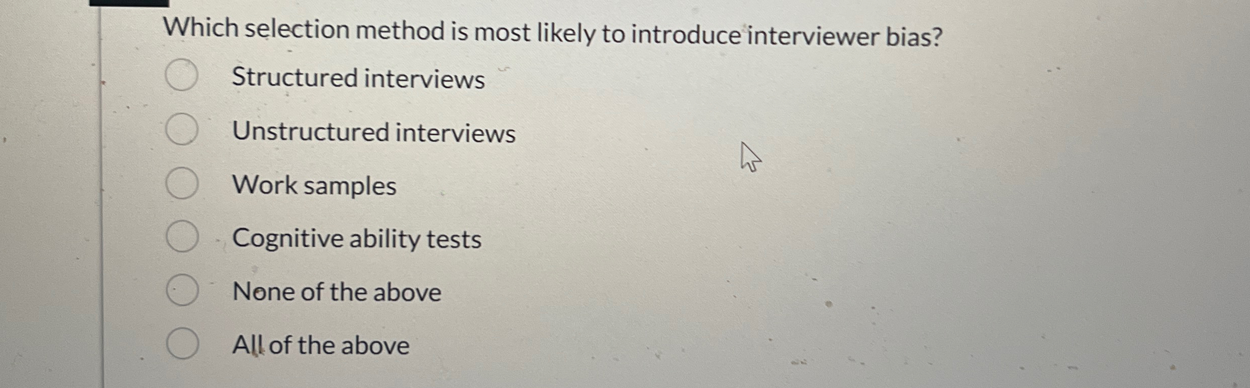 Solved Which selection method is most likely to introduce | Chegg.com