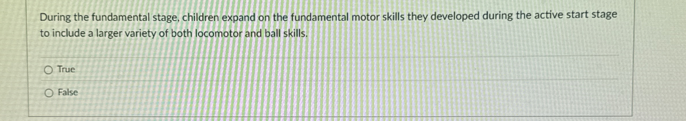 Solved During the fundamental stage, children expand on the | Chegg.com