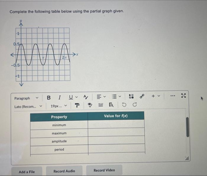 Solved Complete the following table below using the partial | Chegg.com