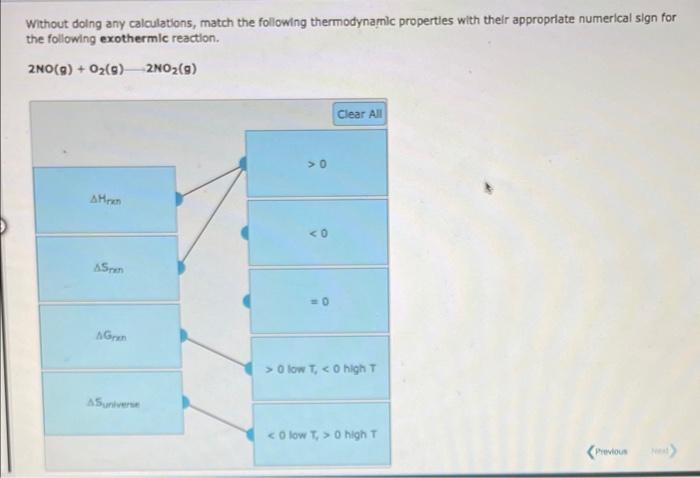 Solved Without doing any calculations, match the following | Chegg.com