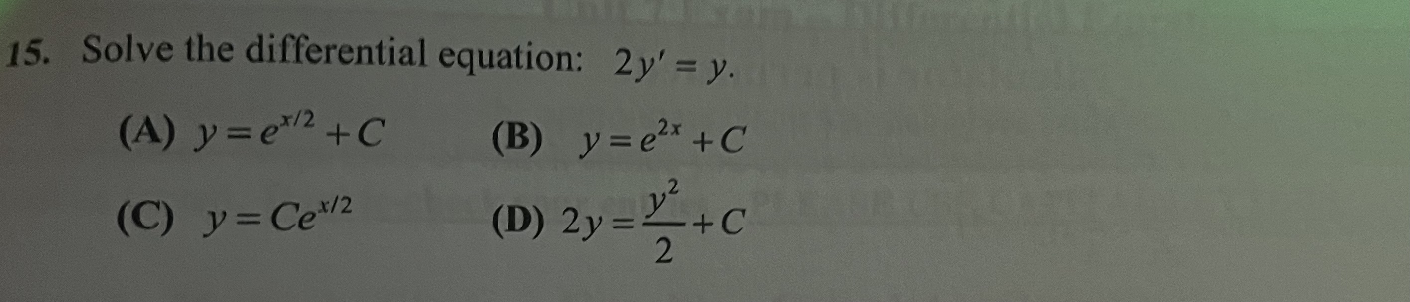 Solved Solve the differential equation: | Chegg.com