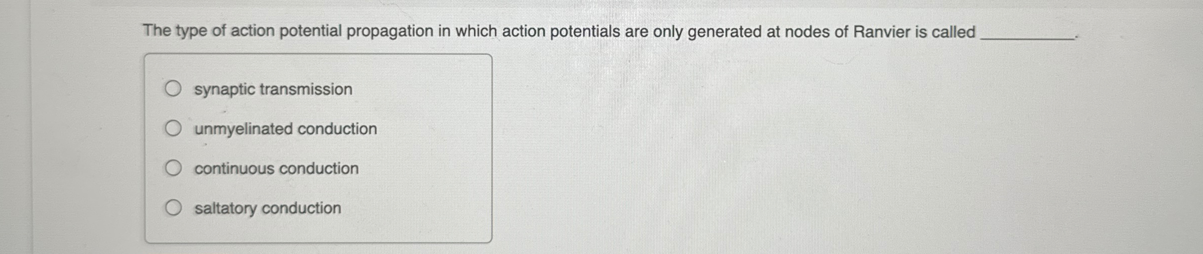 Solved The type of action potential propagation in which | Chegg.com